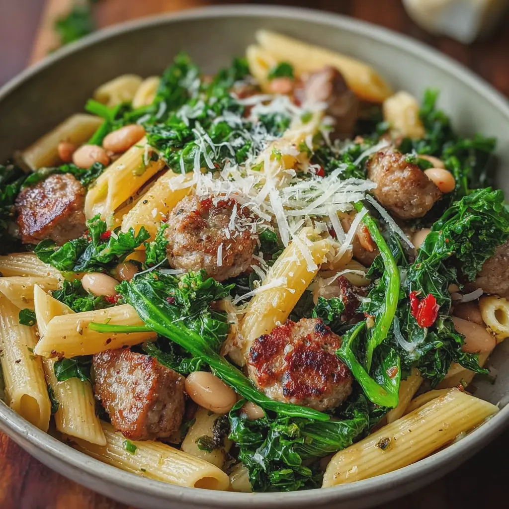 Beans and Greens Sausage Pasta