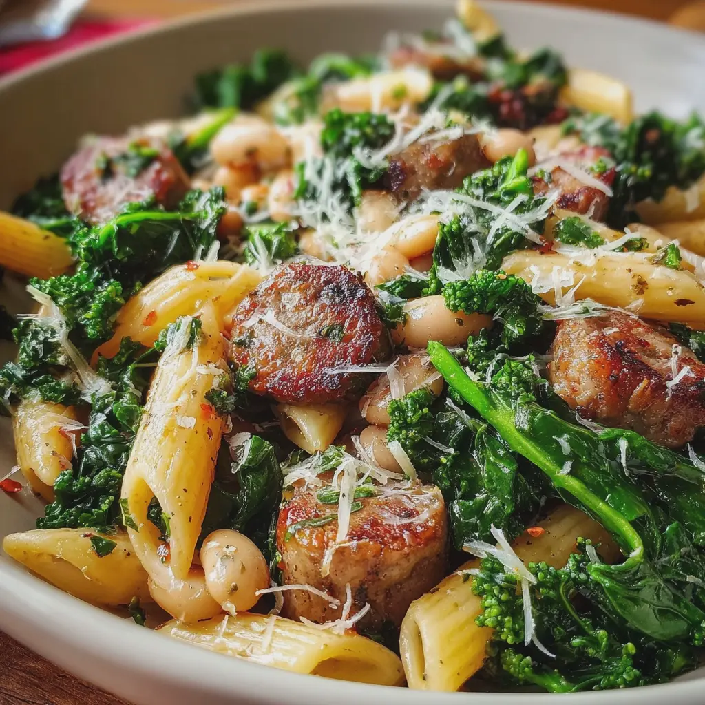 Beans and Greens Sausage Pasta